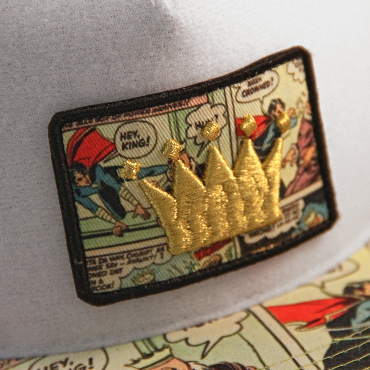Velcro Baseball Cap with Vintage Comic Print (includes Comic Velcro Pa ...